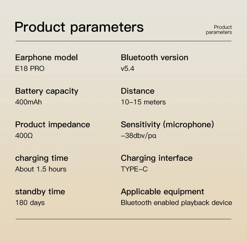 INMAS E18 Pro Bluetooth 5.4 Earbuds with LED Touch & ANC | Shop